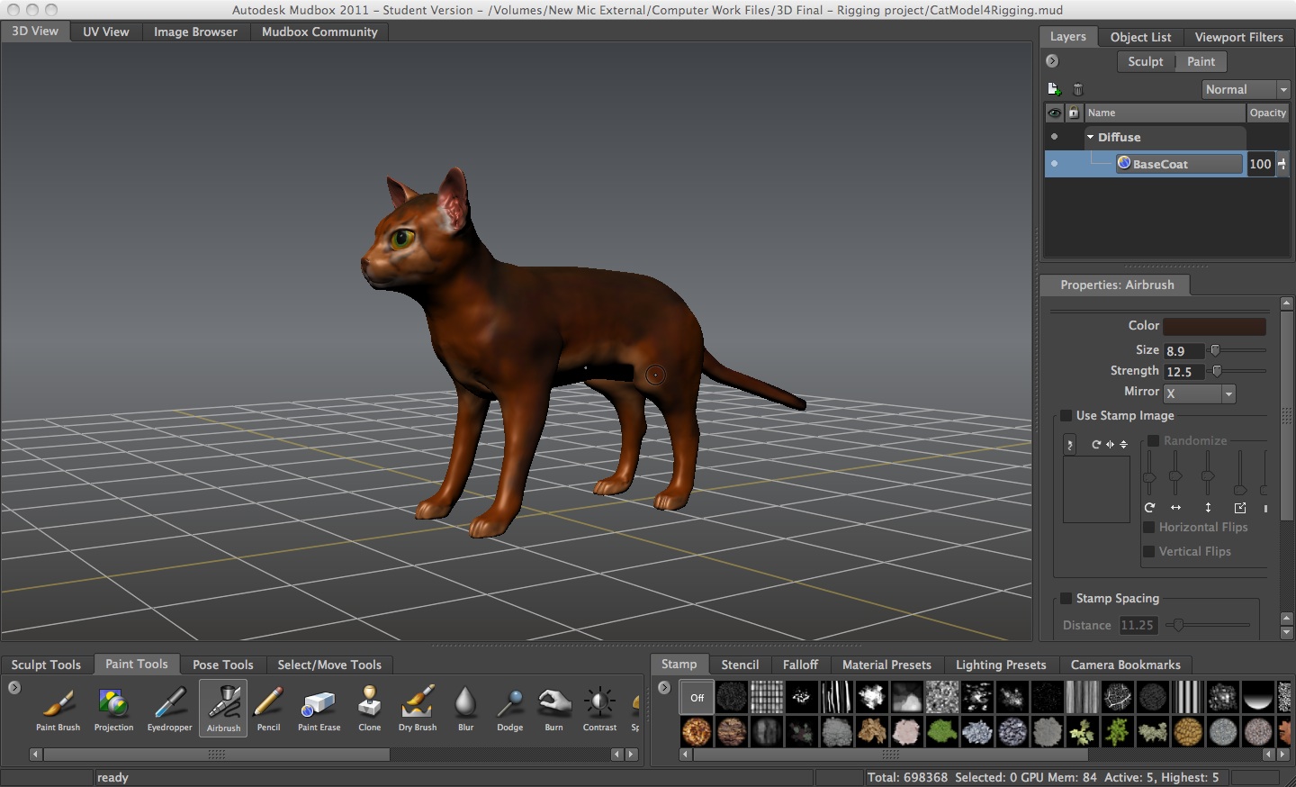 3D Modeling Class Progress: April 2011