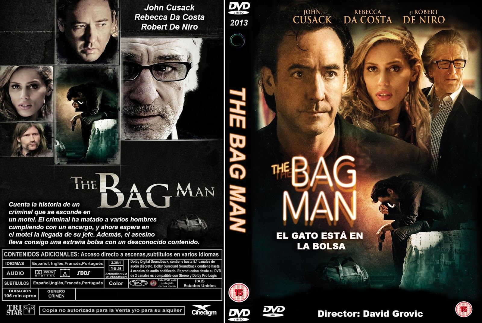 PB | DVD Cover / Caratula FREE: THE BAG MAN - DVD COVER 2014 ESPAÑOL (*)