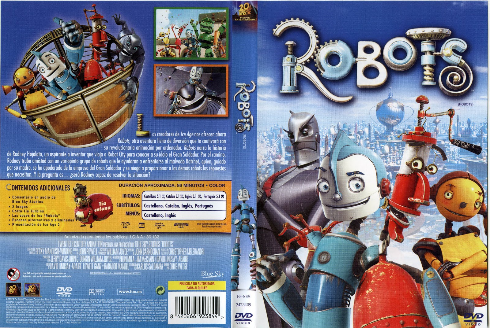 EL DESCUBRIMIENTO DE LAS PELICULAS AJENAS A DISNEY: Robots