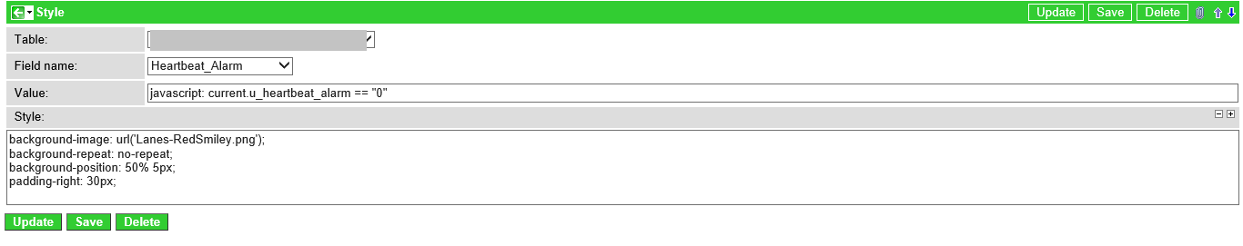 Servicenow Tables Using Css In Columns Use Image In Columns Based On Field Values