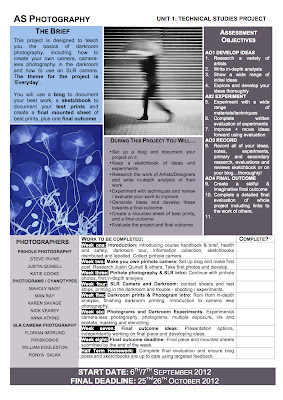 Gladys Shaba : AS Photography brief.