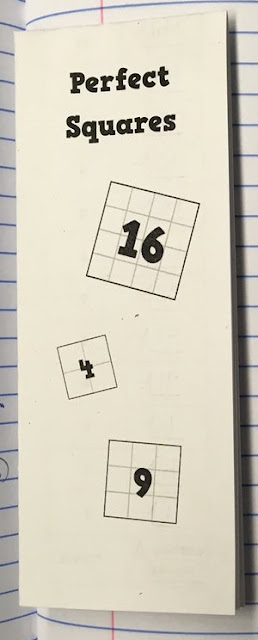 Jae Gets Real: List of Perfect Squares Foldable