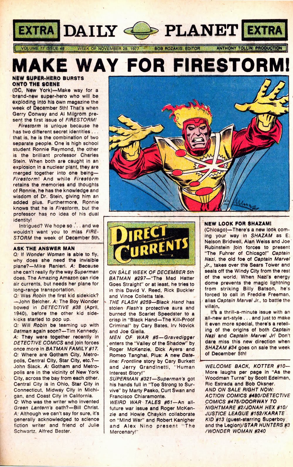 The Dork Review: The Daily Planet Extra Page from the late 70's!