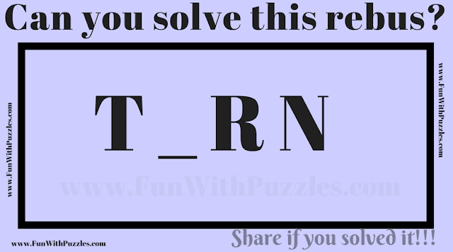 Rebus Puzzle in English for Kids and Teens with the Solution