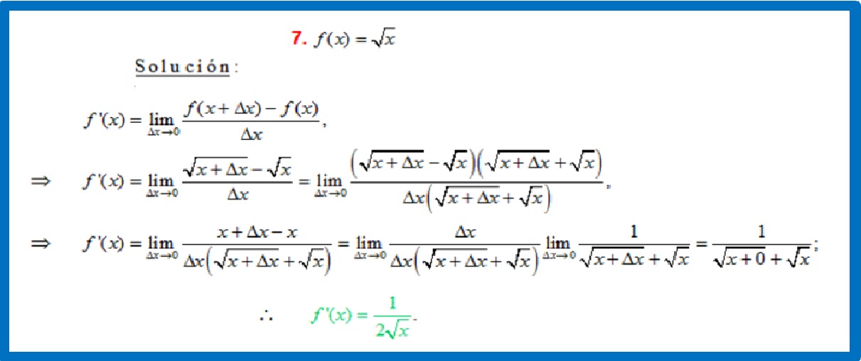 Derivadas Directas : DERIVADAS ALGEBRAICAS Y TRASCENDENTES