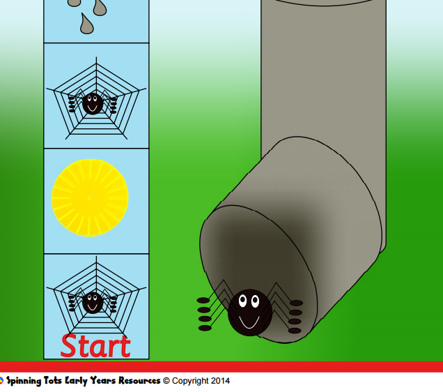 Early language skills through play.......: Speedy Spider game