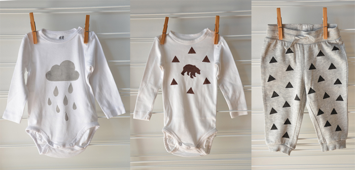 DIY: Cómo estampar tu propia ropa de bebé / Actitud y alegría.