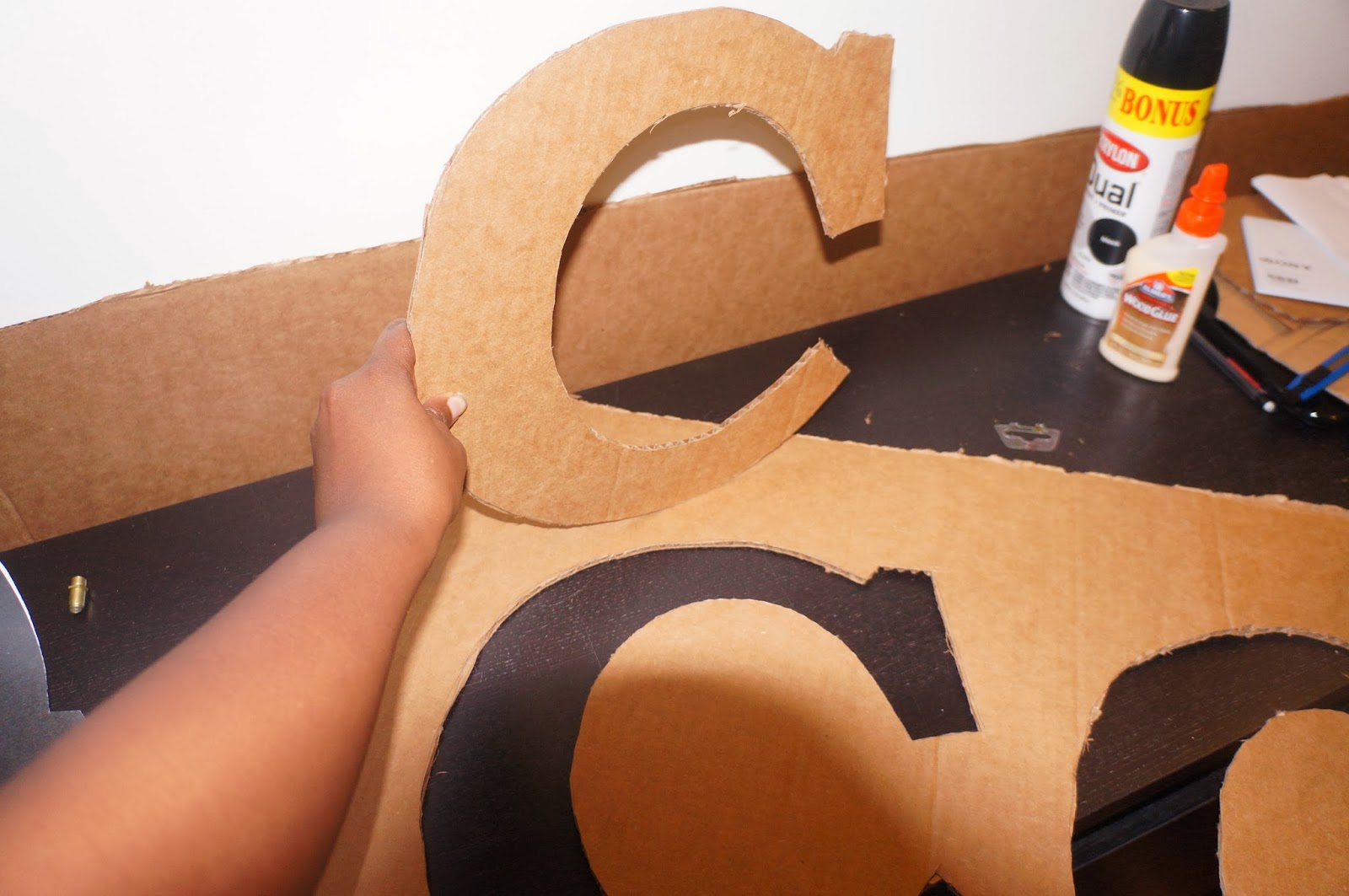 The Row House Rules: Make Your Own Wooden Letter With Cardboard