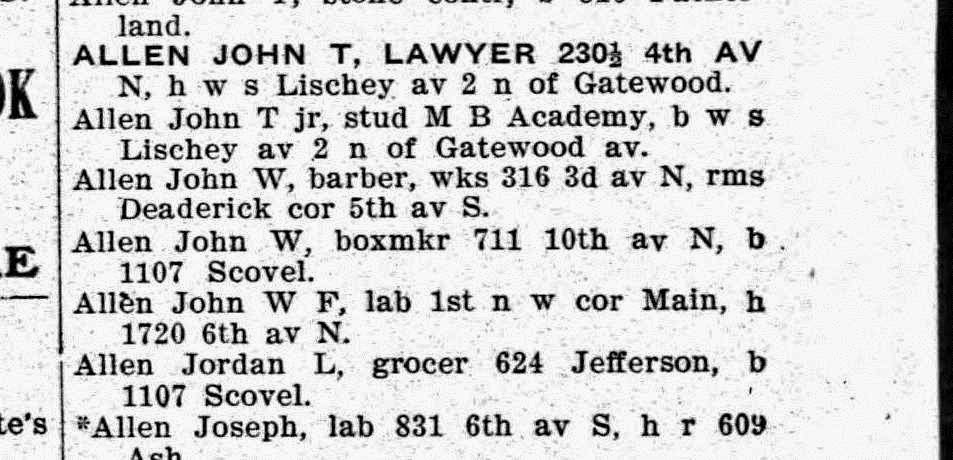 Nashville History: Judge John T. Allen and 1606 Lischey Avenue.