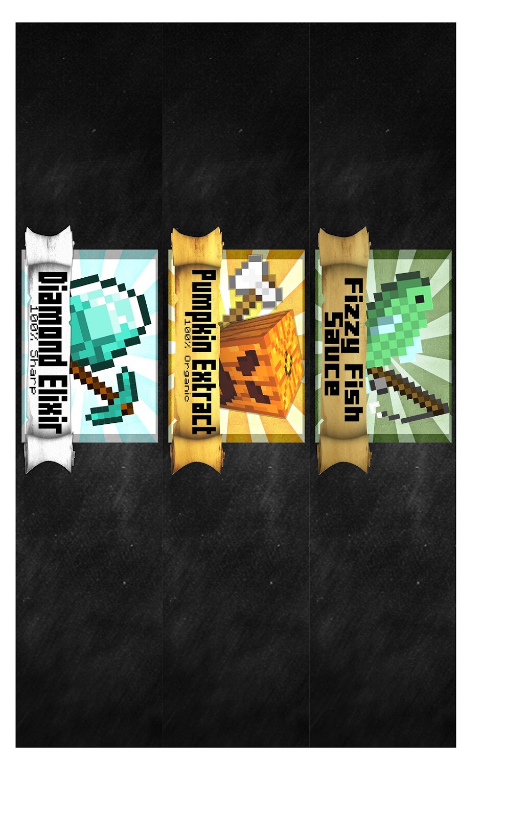 Minecraft Bottle Wrap