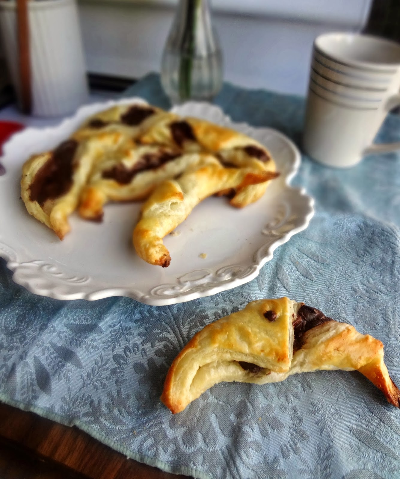 The Cooking Actress: Puff Pastry Chocolate Croissants