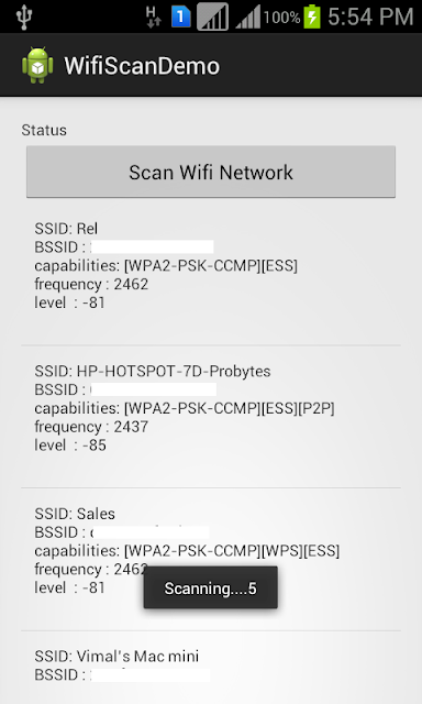 Android and Java solution: HOW TO SCAN FOR WIFI NETWORKS