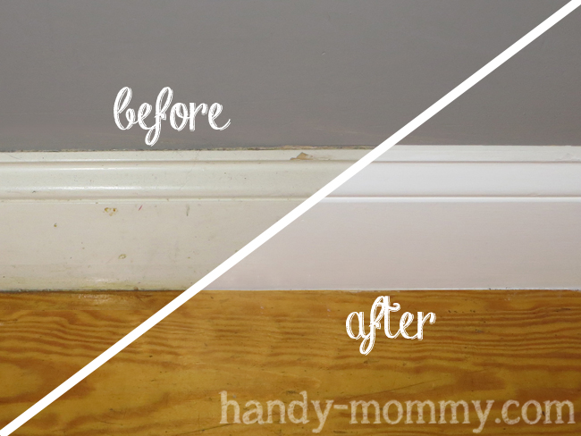 Handy Mommy: Making Old Baseboards Look Pretty