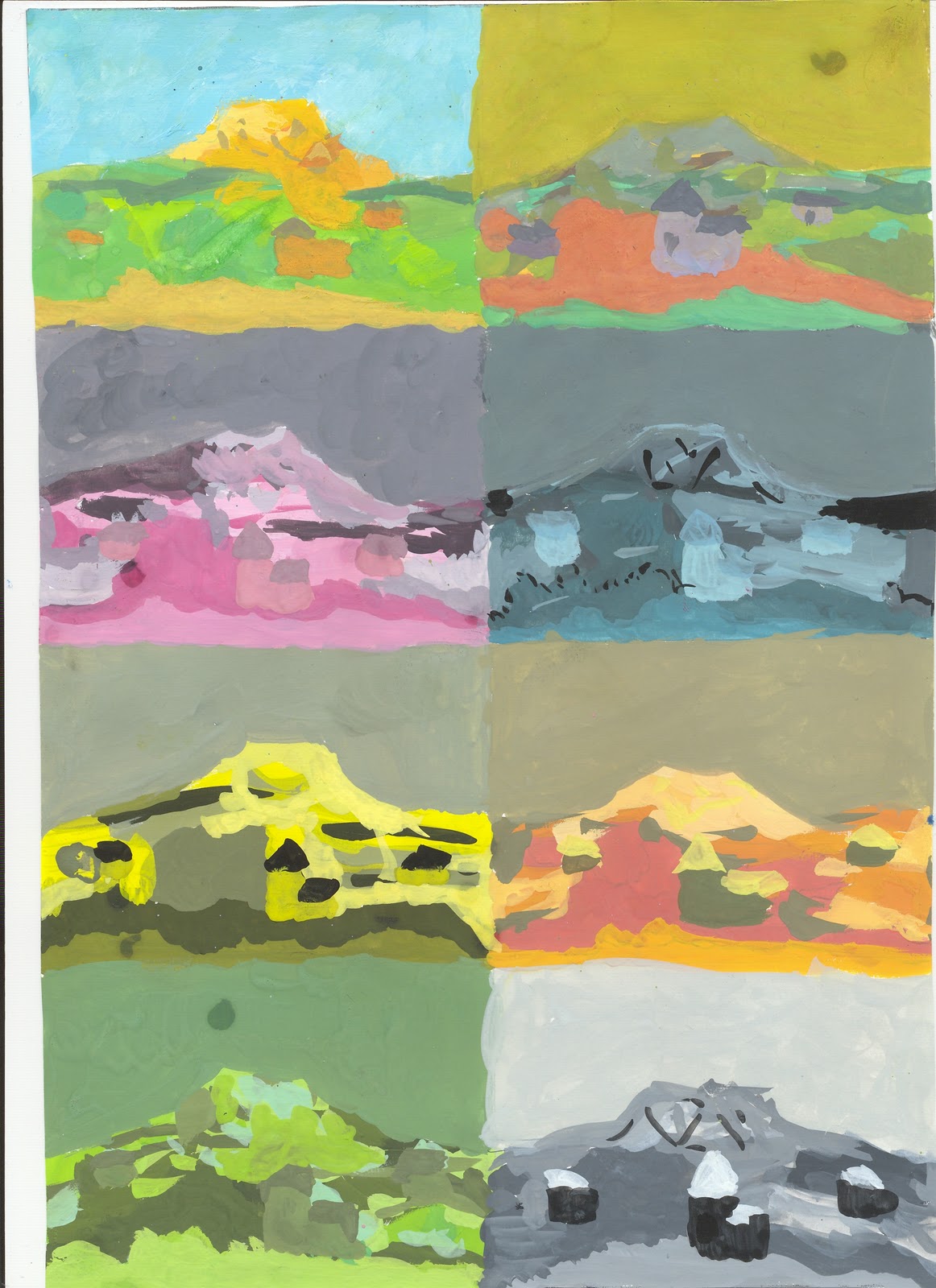 A B C D VISUAL: 1º ESO. Variaciones de color sobre cuadros ...