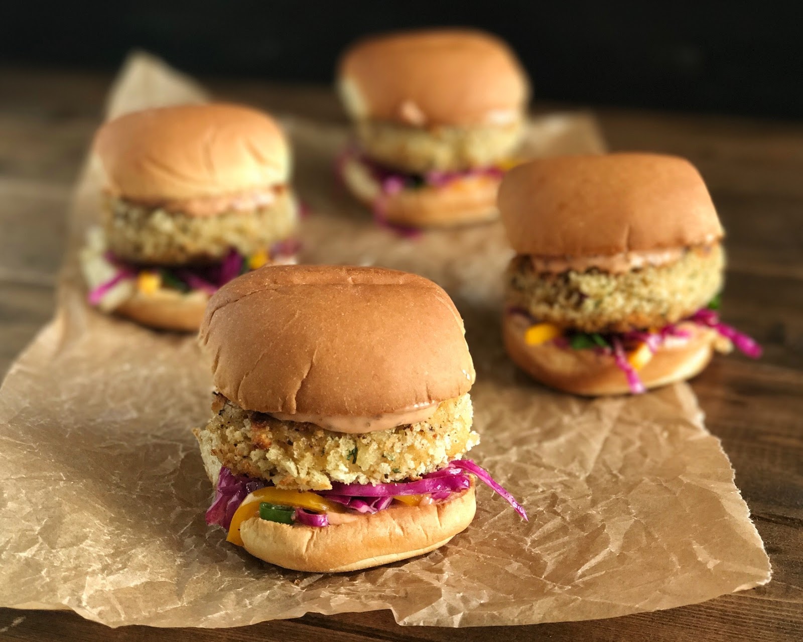 Fleur De-Lectable: Cajun Cod Fish Cake Sliders with Mardi-Gras Slaw