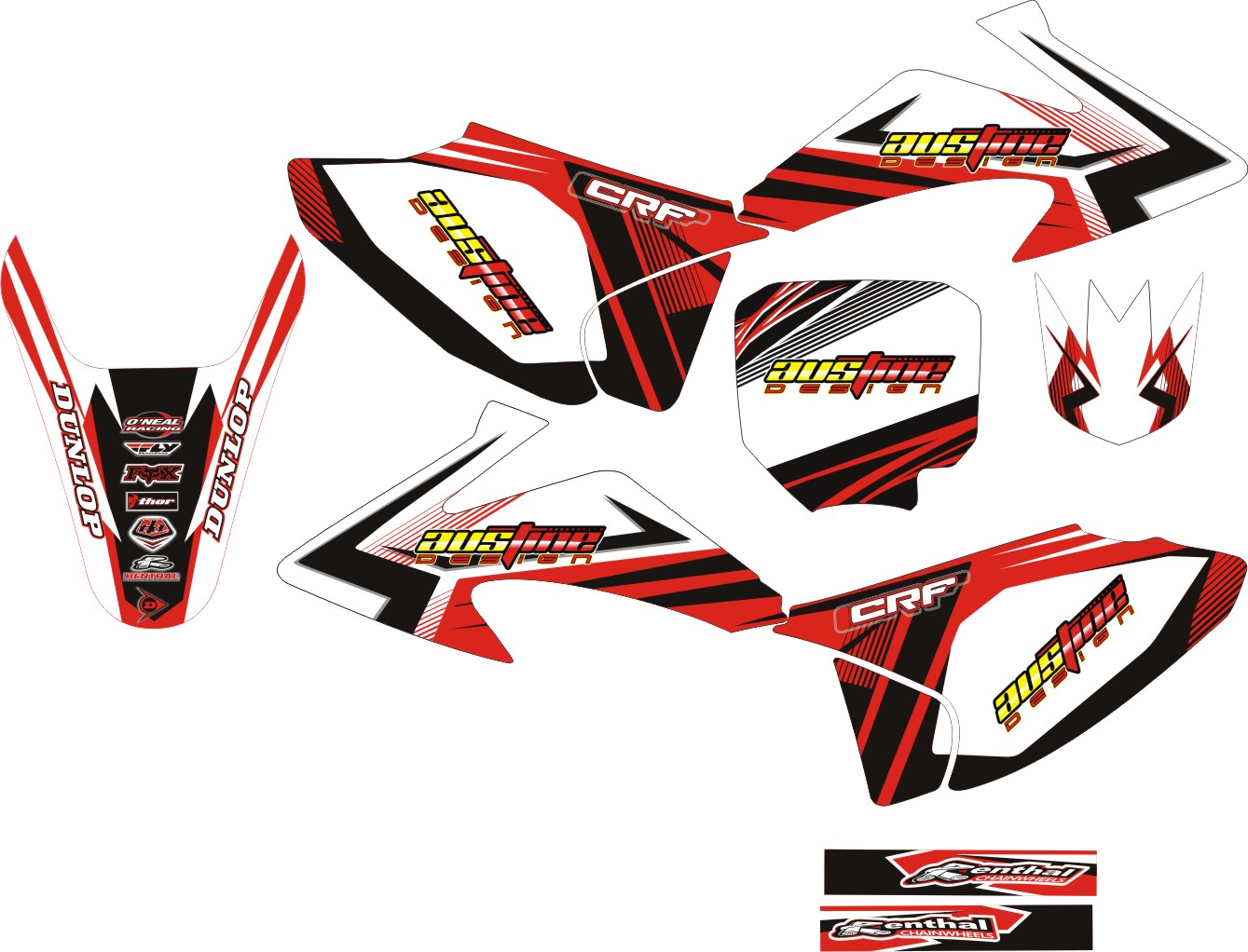 Decal CRF 230 - DECALS MOTOCROSS CUSTOM GRAPHICS