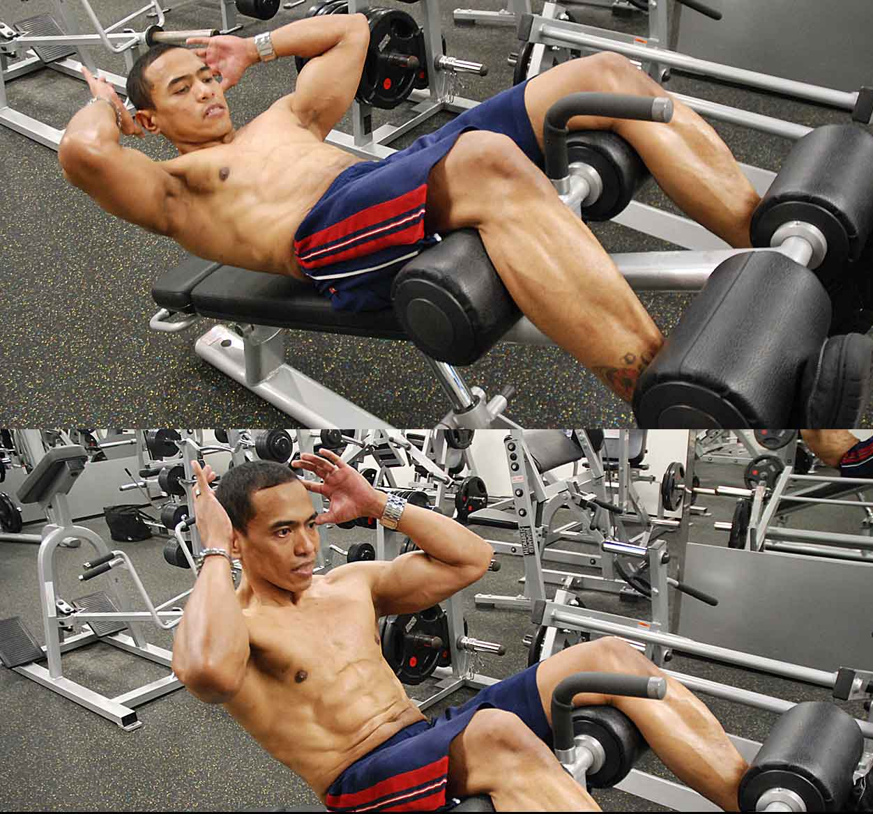 ENCOGIMIENTOS ABDOMINALES EN BANCO DECLINADO - Diego Gallardo