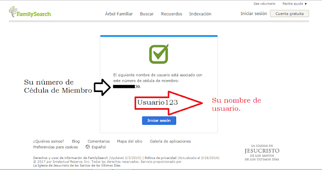 Nuevos en FamilySearch Indexing: Recuperar su Cuenta LDS por su NCM
