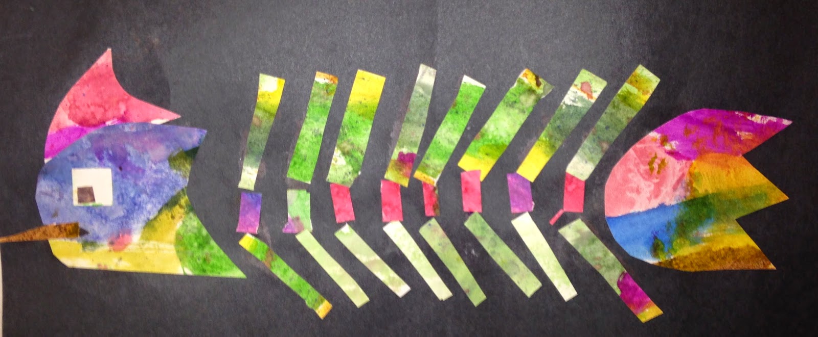Art Room Blog: 3rd grade Fish Bones...