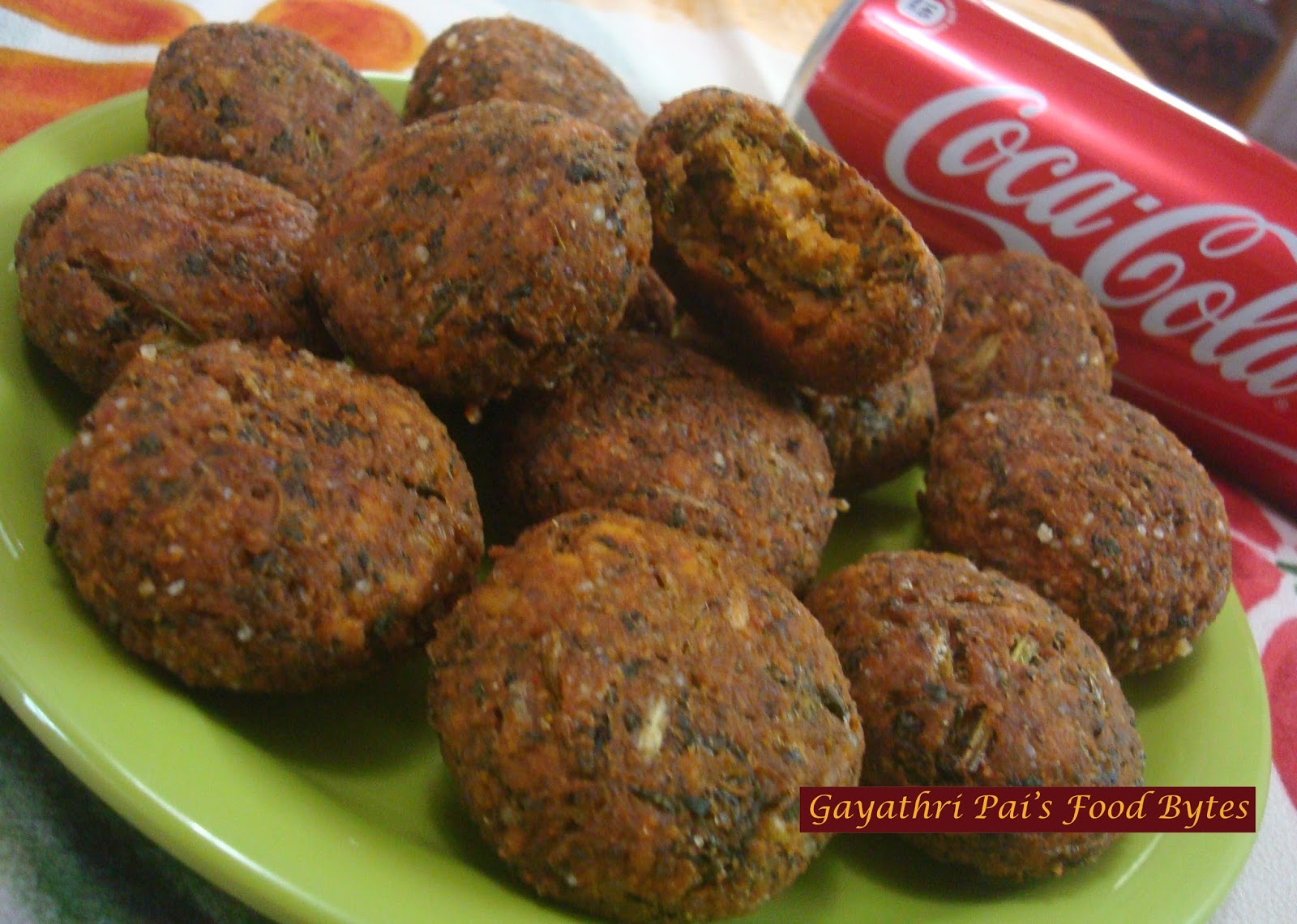 Gayathri Pai's Food Bytes: Dangara A Lentil Fritter with Radish Leaves.