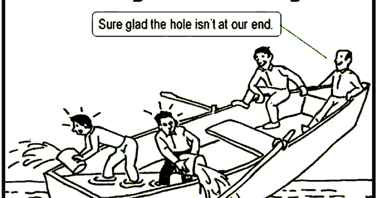 One man's Funnies: Sinking boat in today's society