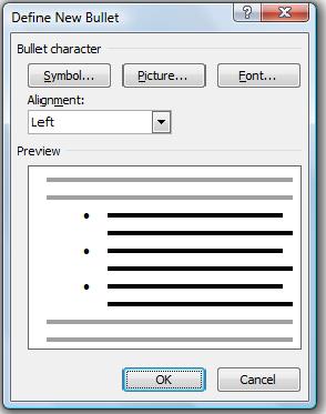 How to Create a Custom Bullet in MS Word Document