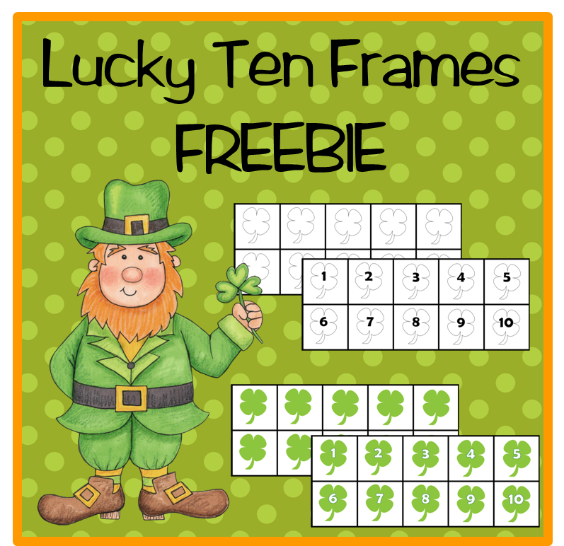 Classroom Freebies Too: Lucky YOU! Shamrock Ten Frames :)