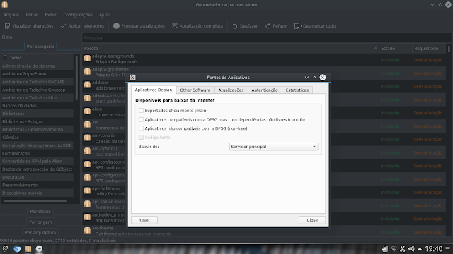 Gerenciador de pacotes Muon, para Debian, Ubuntu e derivados