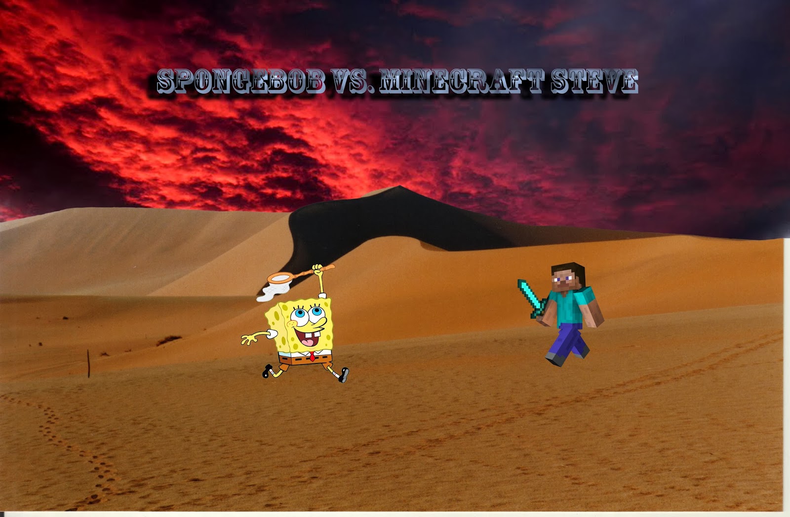 Steven E GD1: Spongebob Vs. Minecraft Steve