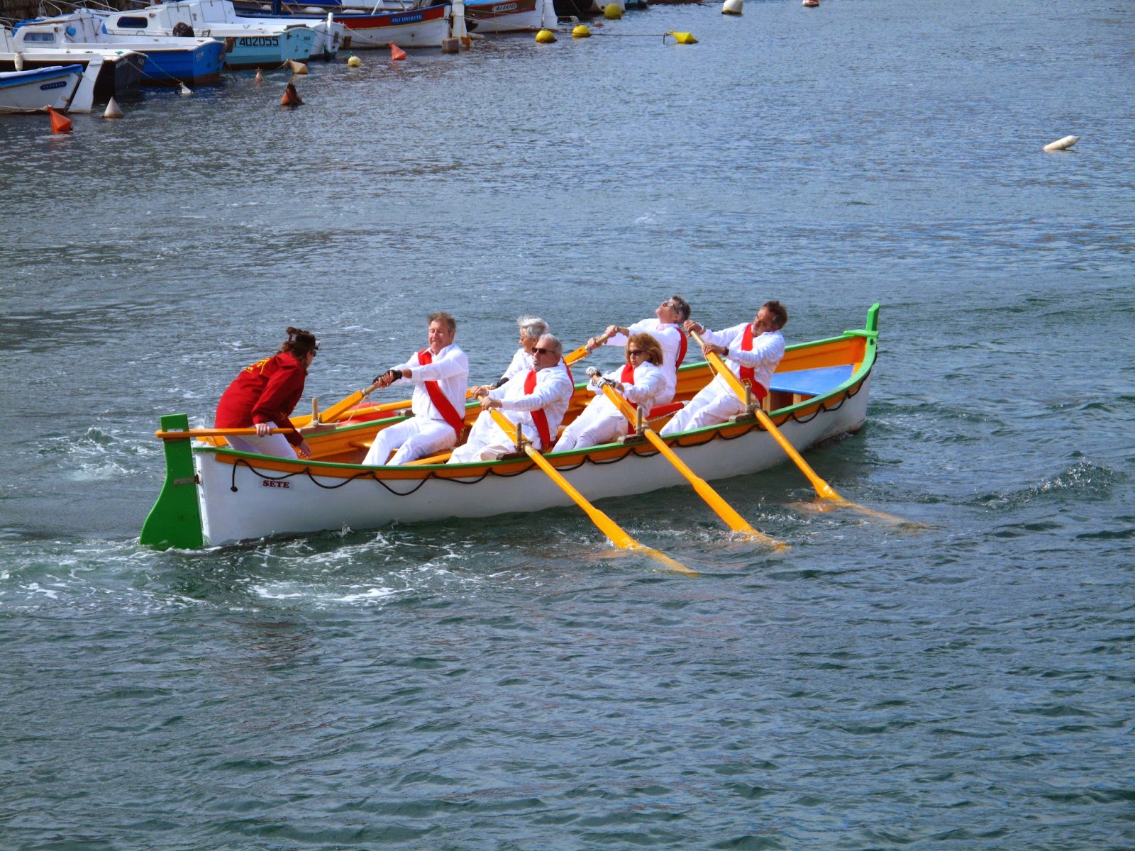Sète canal maritime-Montpellier Croix d'argent : Rame traditionnelle