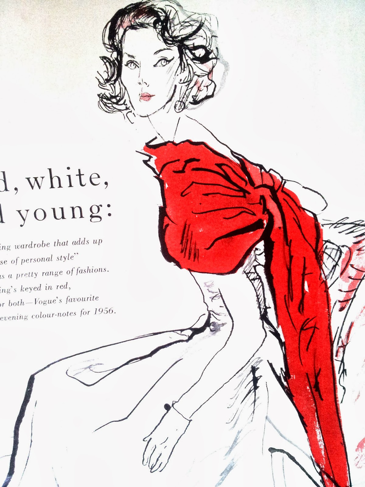 Pintucks: Rene Bouche: Fashion Illustration from 1956