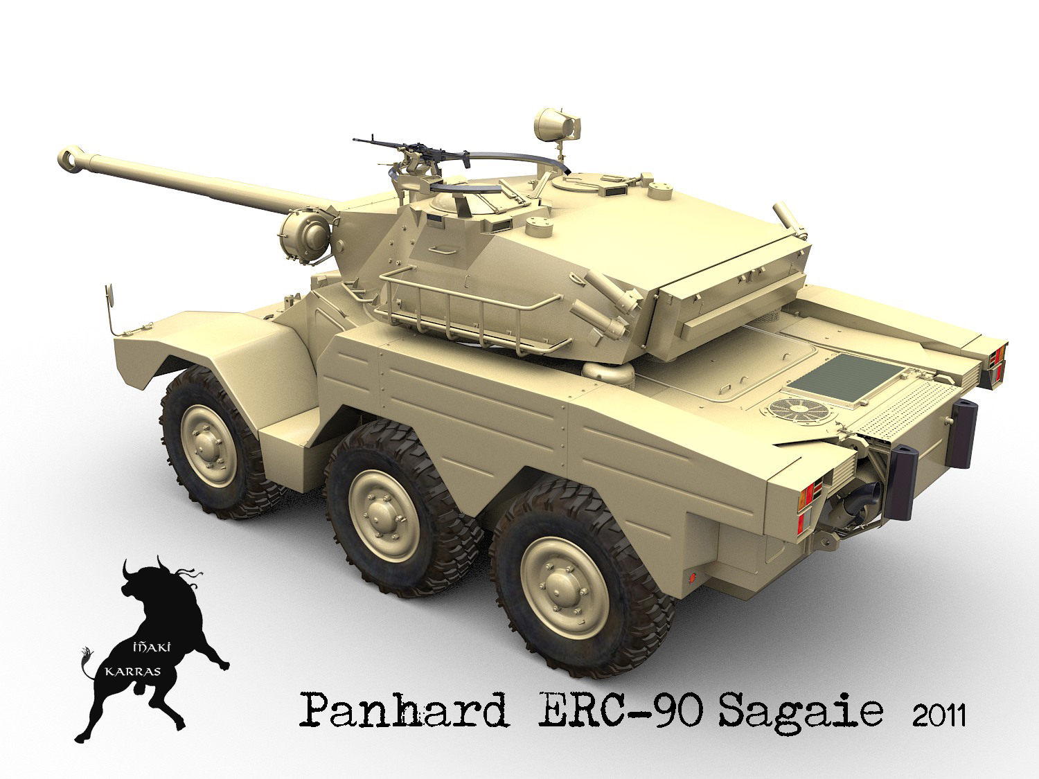 Modelos 3D: Panhard ERC-90 Sagaie