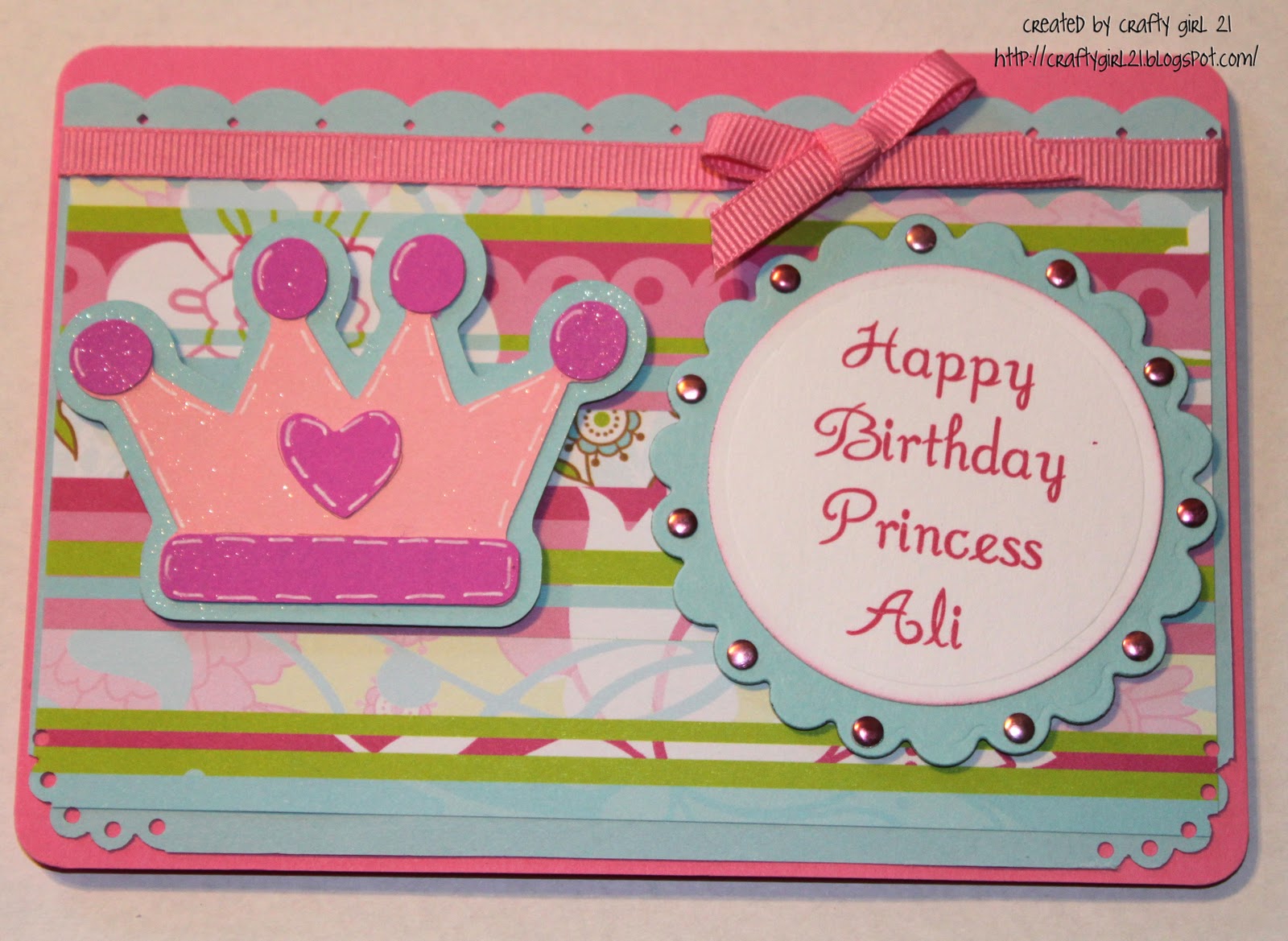 Crafty Girl 21!: Princess Birthday Card