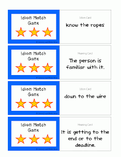 Literacy & Math Ideas: Idiom Activity Cards: A Great Tool For Common ...