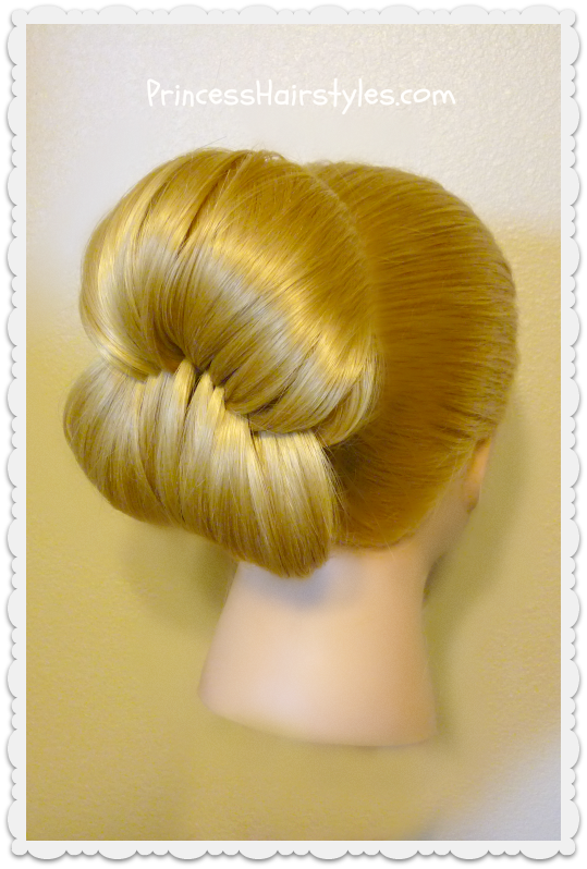 Pull Through Woven Bun Updo Hairstyle | Hairstyles For Girls - Princess ...