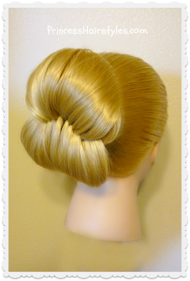 Pull Through Woven Bun Updo Hairstyle | Hairstyles For Girls - Princess ...