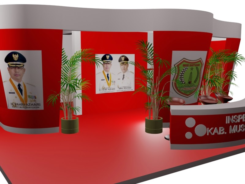 dua production: DESAIN 3D STAN PAMERAN INDOOR/OUTDOOR