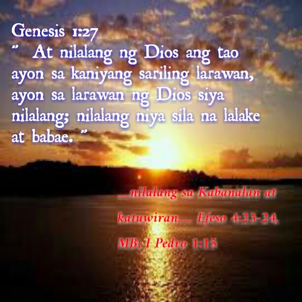 LAHING TAPAT (IGLESIA NI CRISTO): Genesis 1:27 KALARAWAN NG TAO