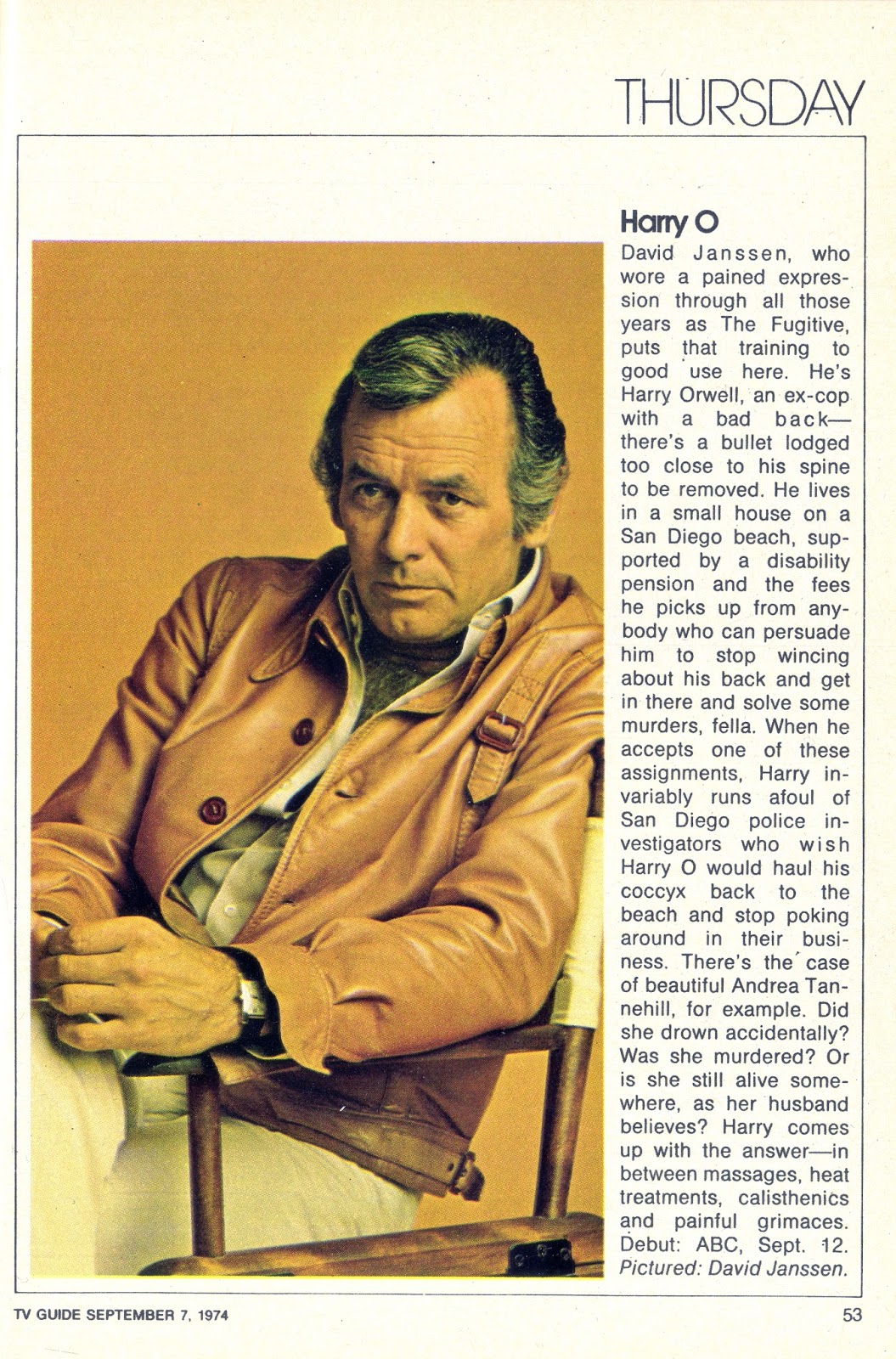 Pierce’s Picture Palace: Harry O in TV Guide