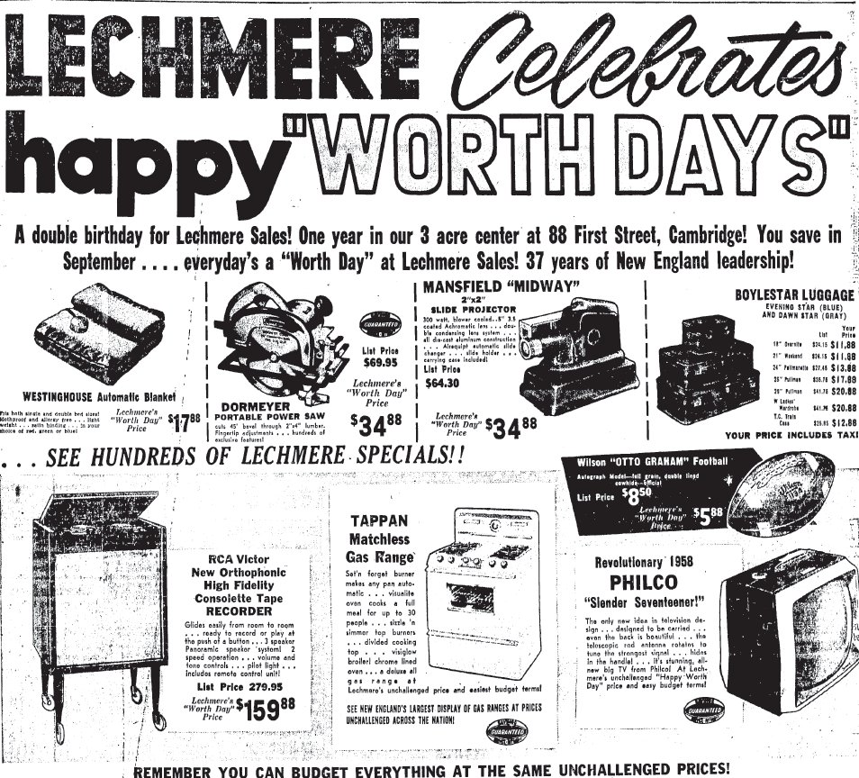 Shopping Days In Retro Boston: Looking Back at Lechmere Sales Company ...