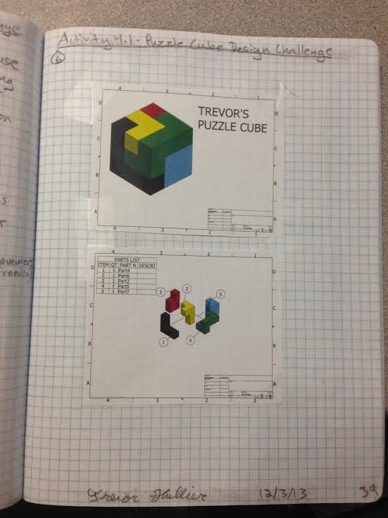 Trevor Hallier's Engineering Portfolio: Project 4.1 Puzzle Design Challenge