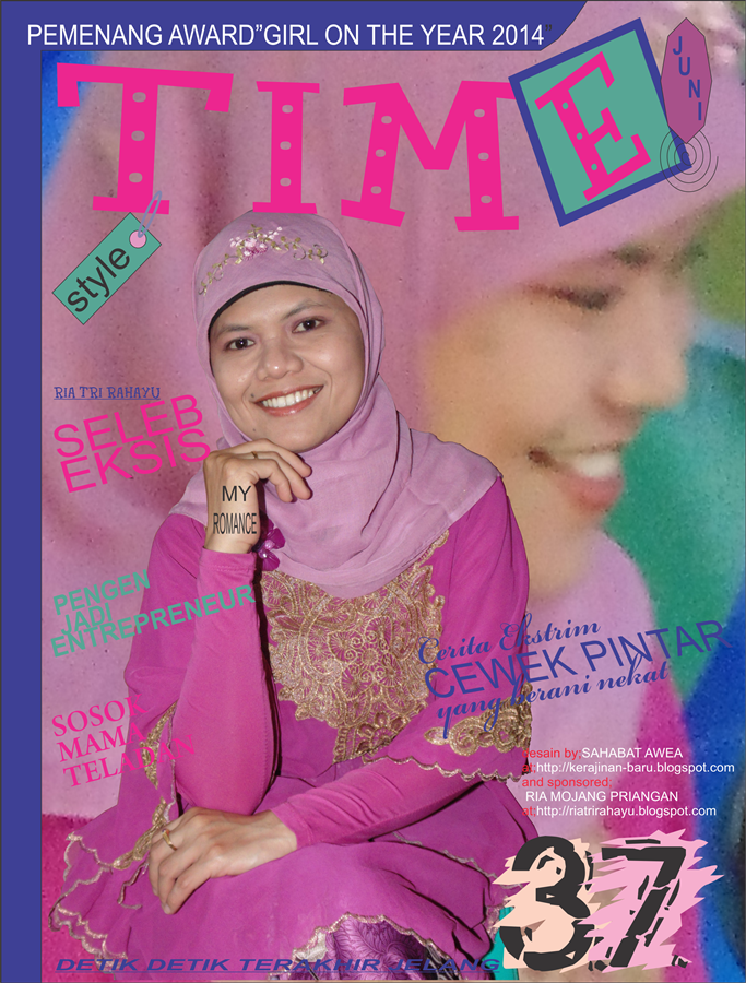 membuat cover majalah - Mutiara Indah