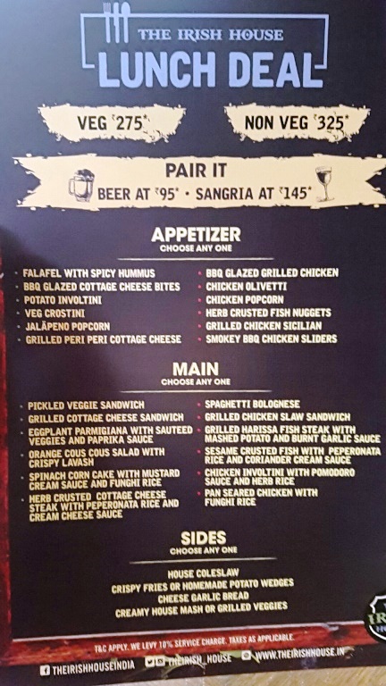 Grubzon - A Gourmet Voyage: The Irish House - Lower Parel, Mumbai.