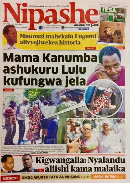 TOP STORIES IN TANZANIA TODAY'S NEWSPAPERS, NOVEMBER 14, - Simon Mayunga Official