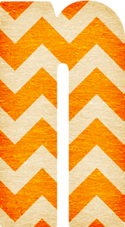 Abecedario con Zigzag Naranja. Orange Chevron Letters. - Oh my Alfabetos!