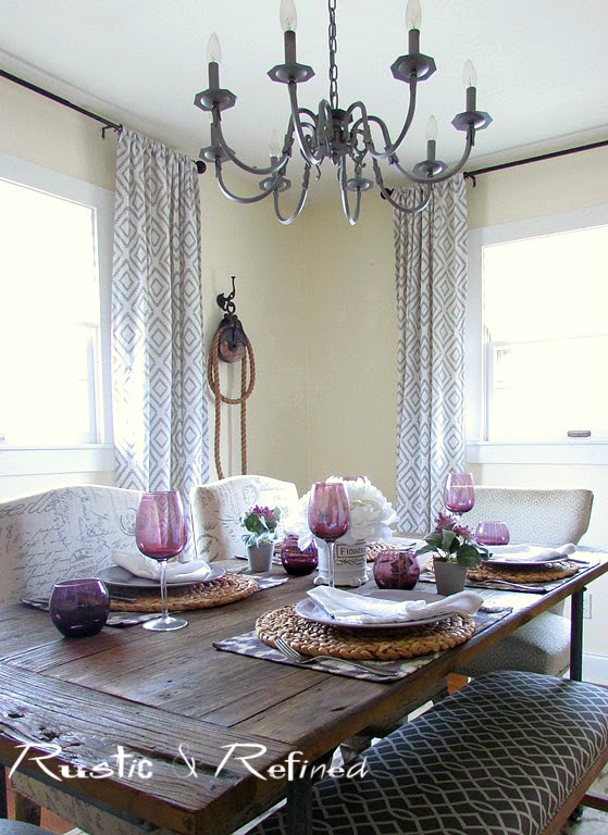 Purple & White Tablescape | Rustic & Refined