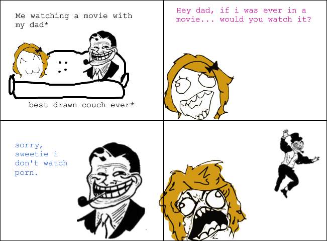 Troll dad strikes again. | Rage Guy Comics