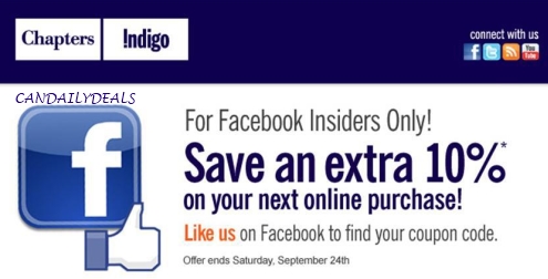 Canadian Daily Deals: Chapters Indigo Coupon: Save 10% Off Next Online ...