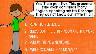 I versus Me: A FREE Grammar PowerPoint | Crafting Connections