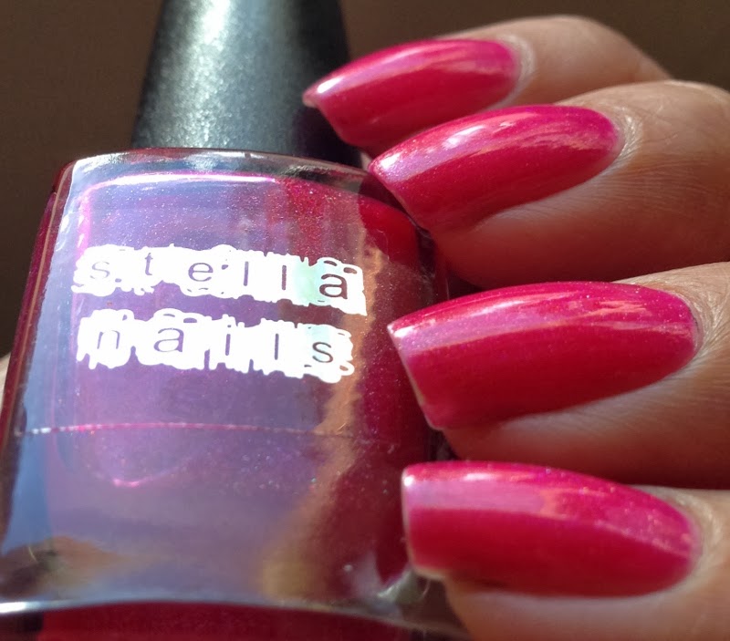 The Made Up Maiden: Stella Nails - Lambrusco, Apollo and Silver Rainbow.
